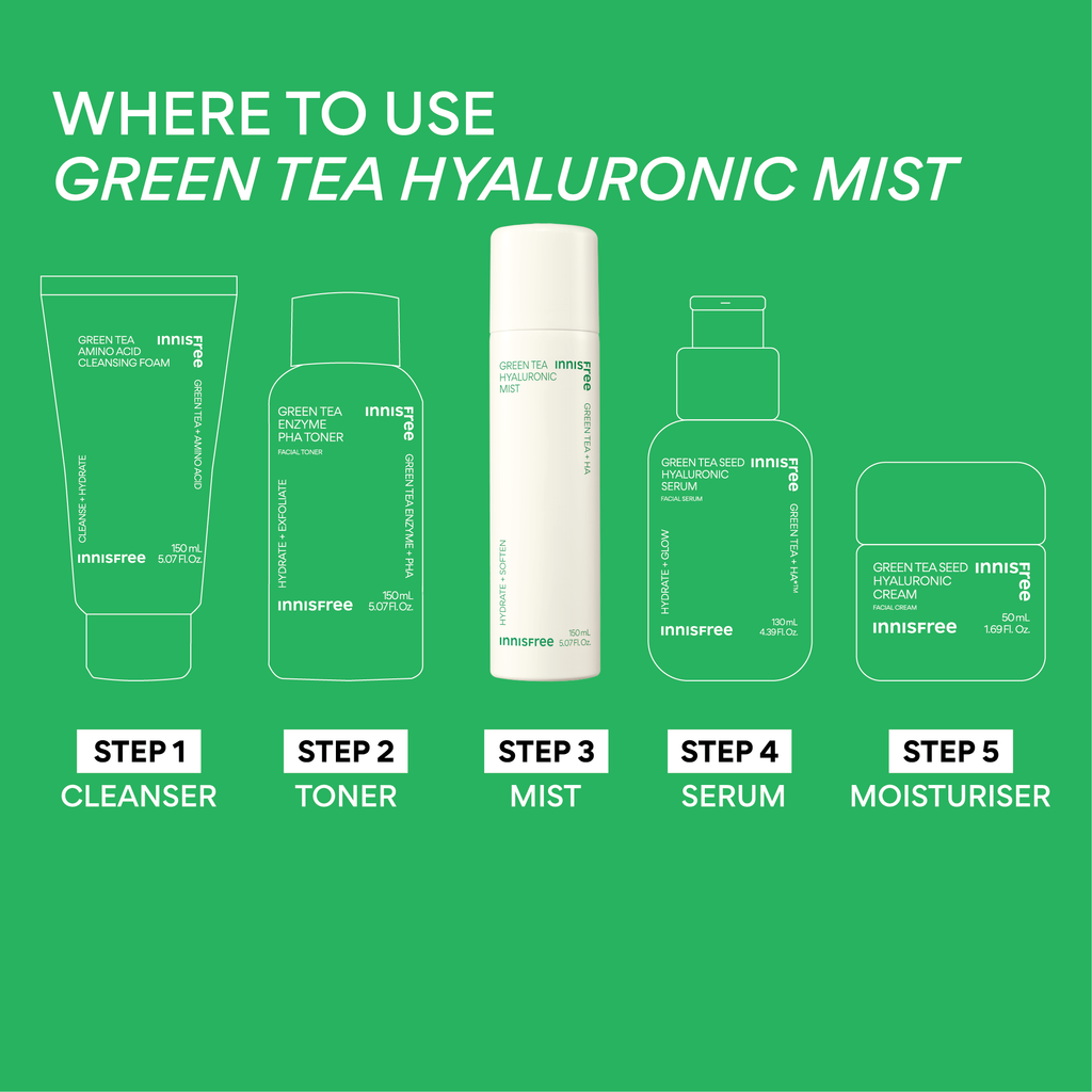 Green Tea Hyaluronic Mist 150ml – innisfree Australia